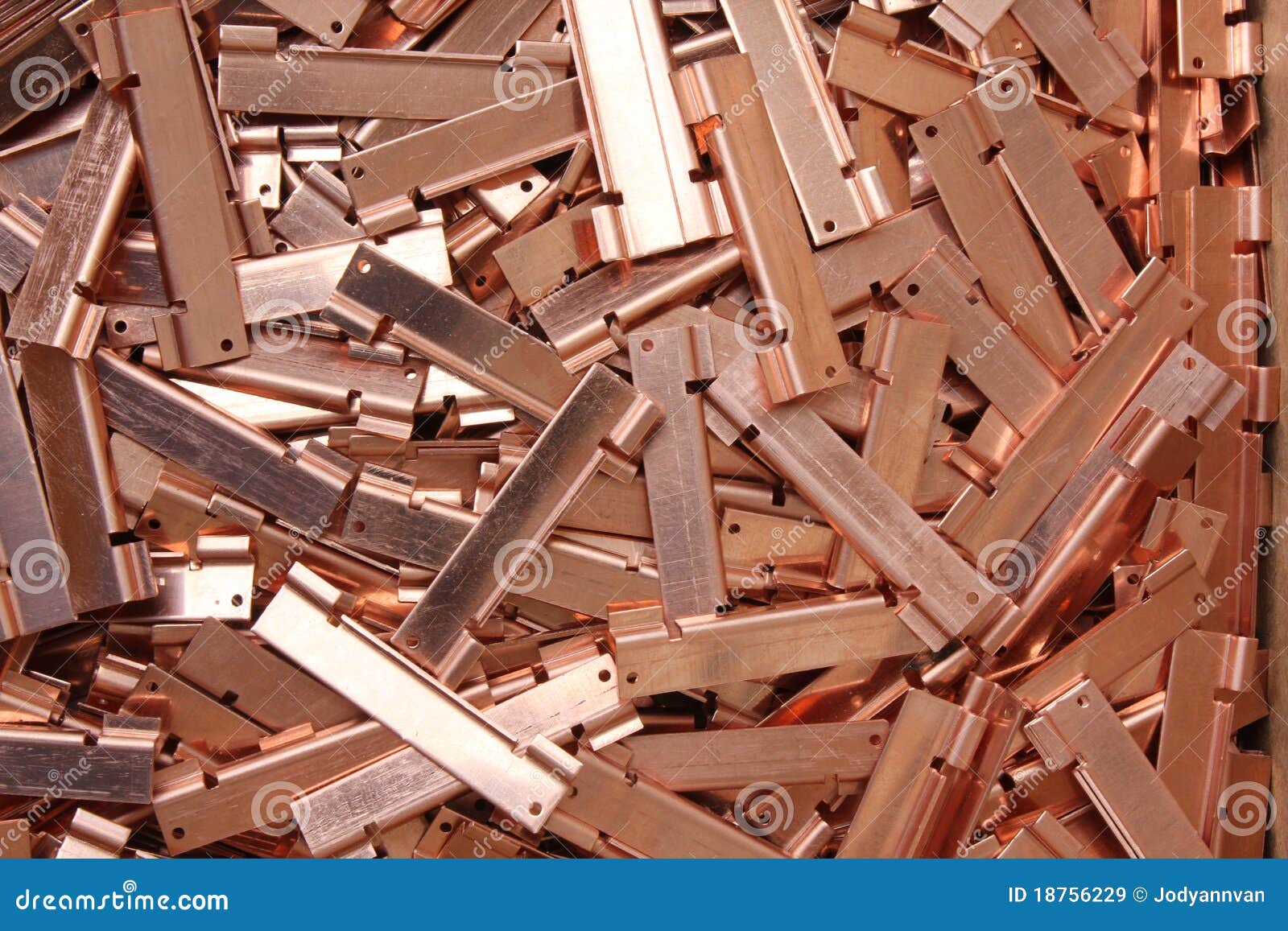 Raw copper parts stock image. Image of shine, fabrication - 18756229