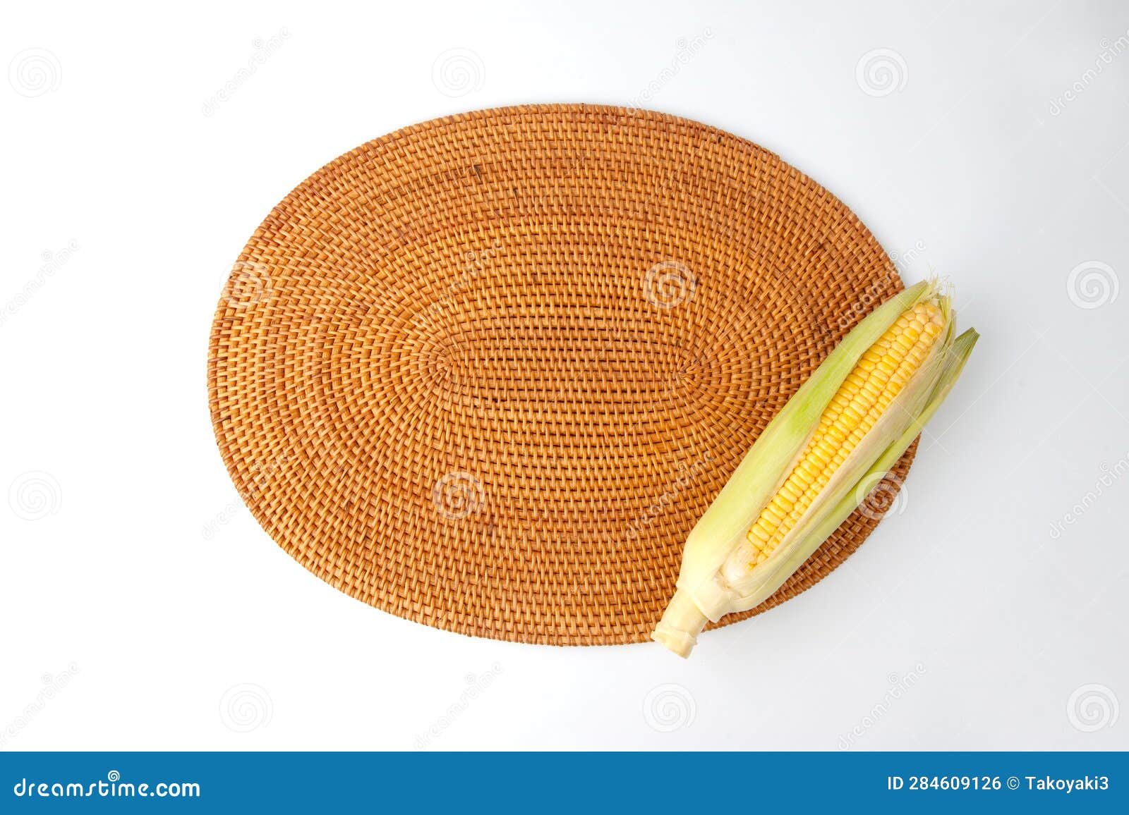 Raw Corn Maize Cob Isolated on White Background Stock Photo - Image of ...