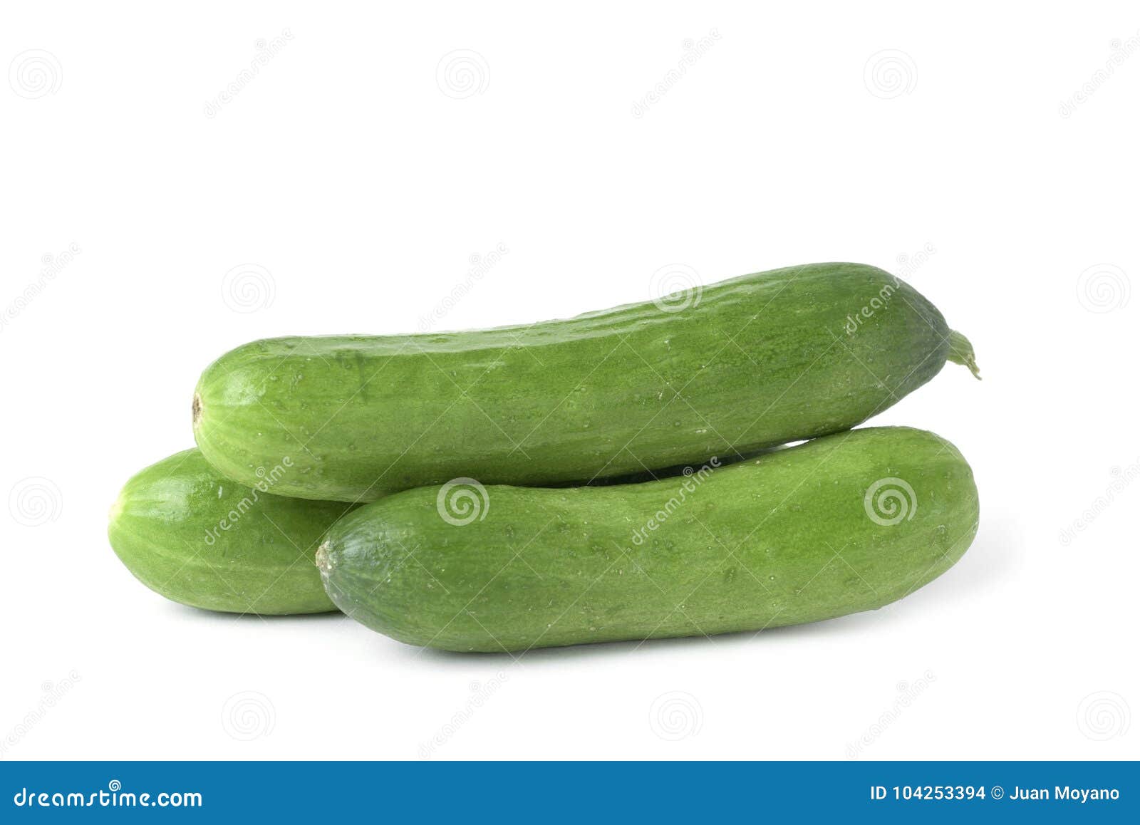 Raw Cucumbers on a White Background Stock Photo - Image of gastronomy ...