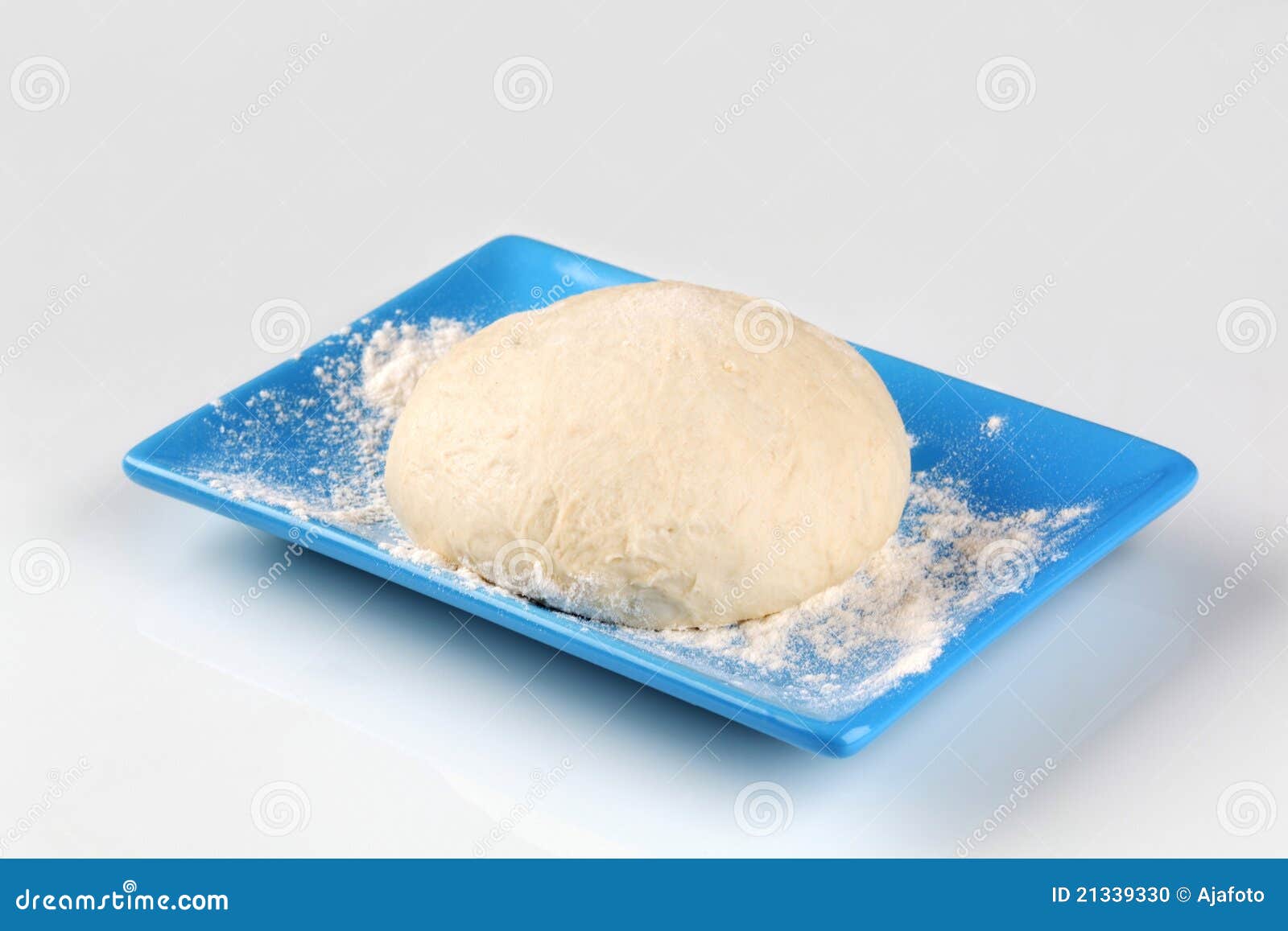 Raw dough stock photo. Image of blue, plate, flour, studio - 21339330