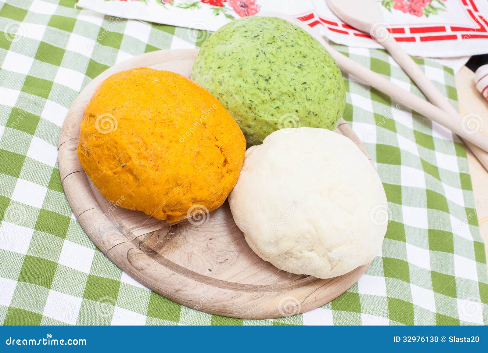 Raw dough. Balls of dough stock photo. Image of multi - 32976130