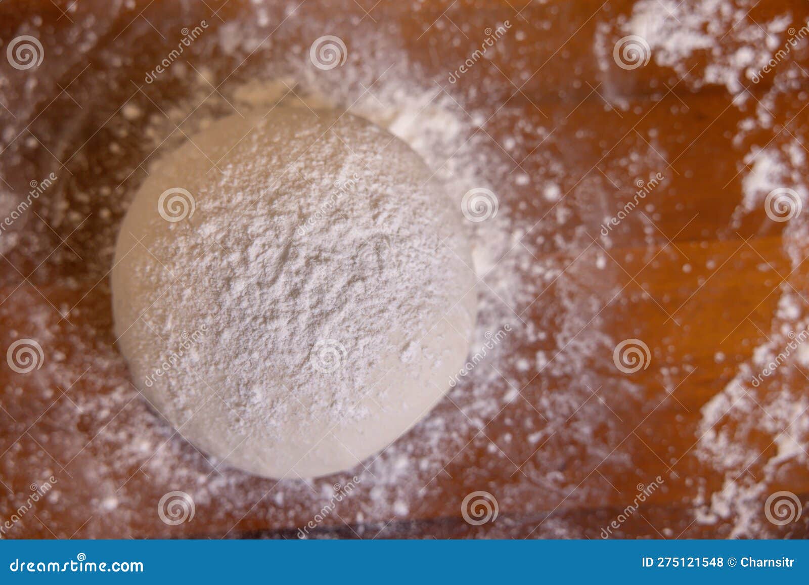 Raw Dough Which Rest before Putting the Dough into the Oven Stock Photo ...