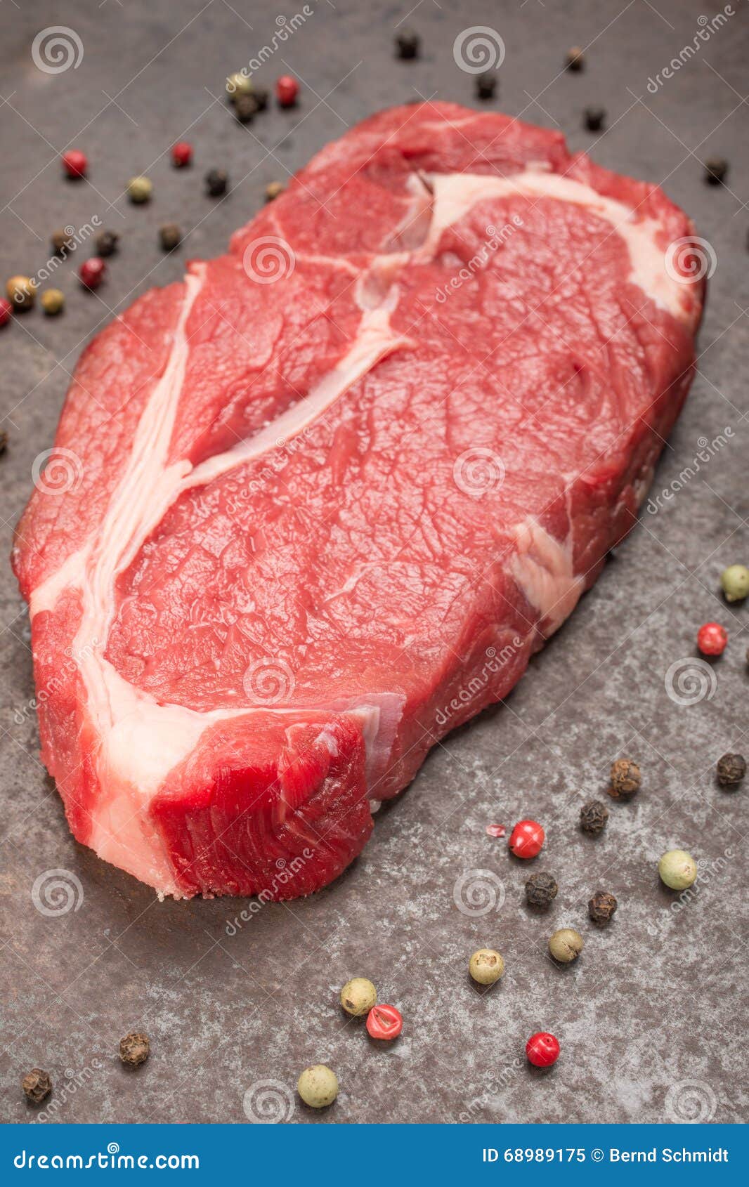 Raw Dry Aged Beef Steak in Vertical Format Stock Image - Image of beef ...