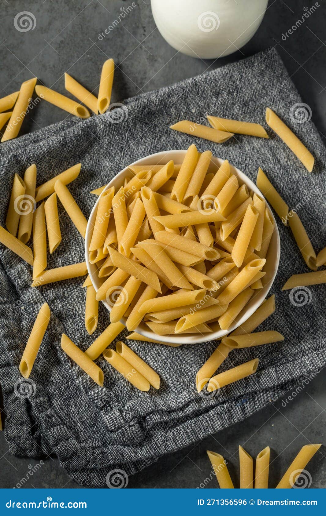 Raw Dry Mostaccioli Penne Lisce Pasta Stock Photo - Image of durum ...