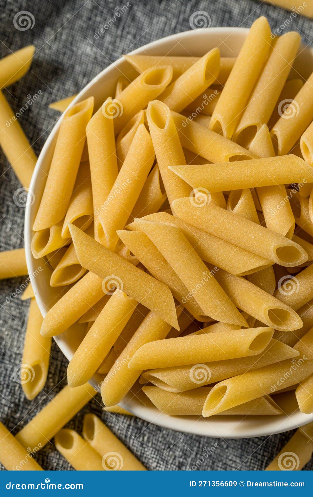 Raw Dry Mostaccioli Penne Lisce Pasta Stock Image - Image of healthy ...