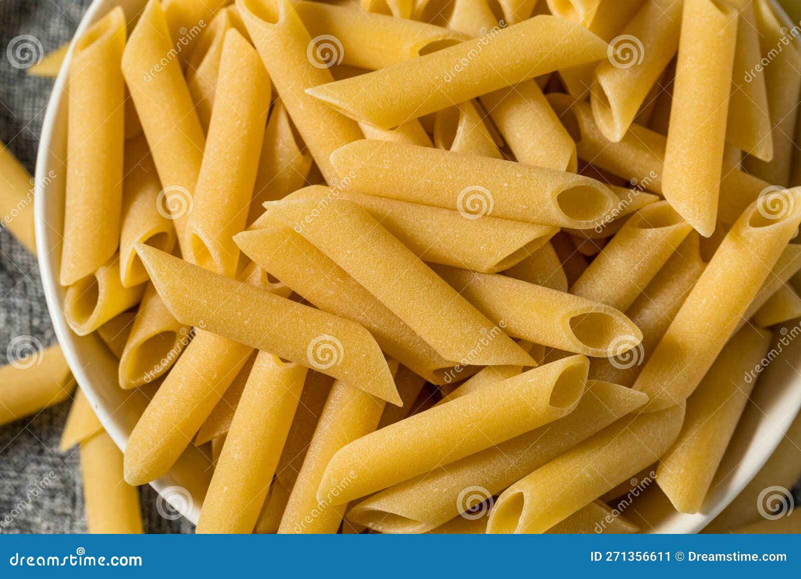Raw Dry Mostaccioli Penne Lisce Pasta Stock Image - Image of cooking ...