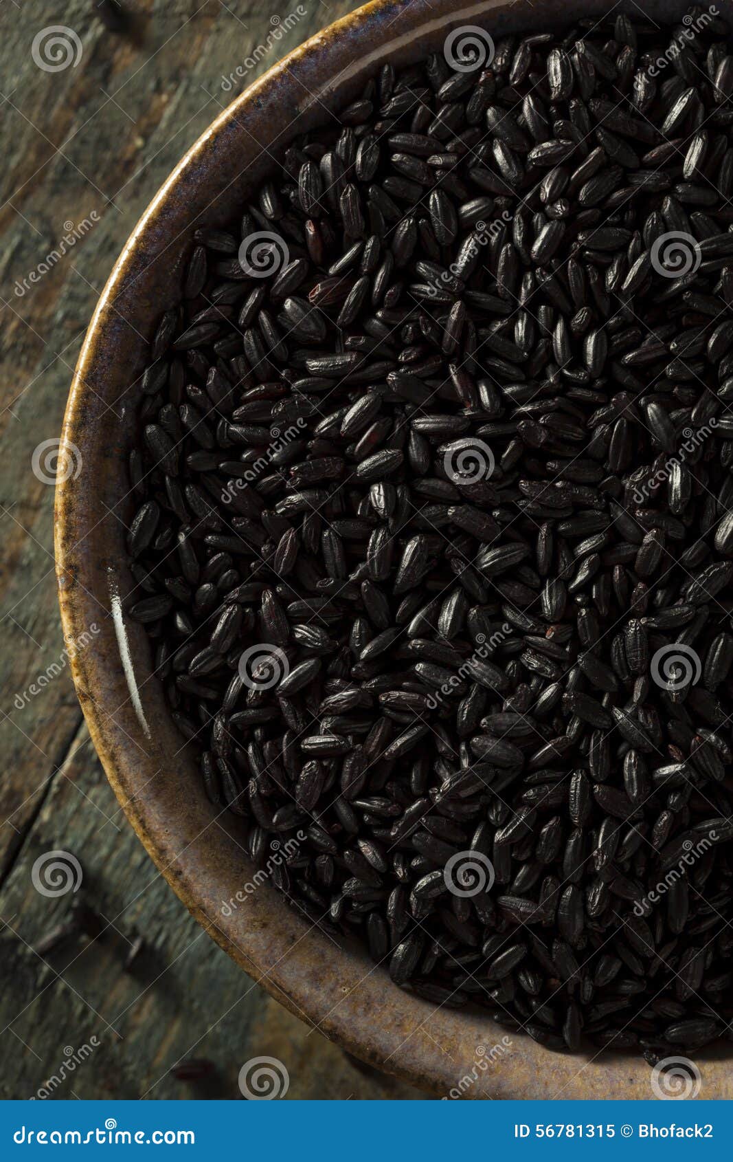 Raw Dry Organic Black Rice stock image. Image of dieting - 56781315