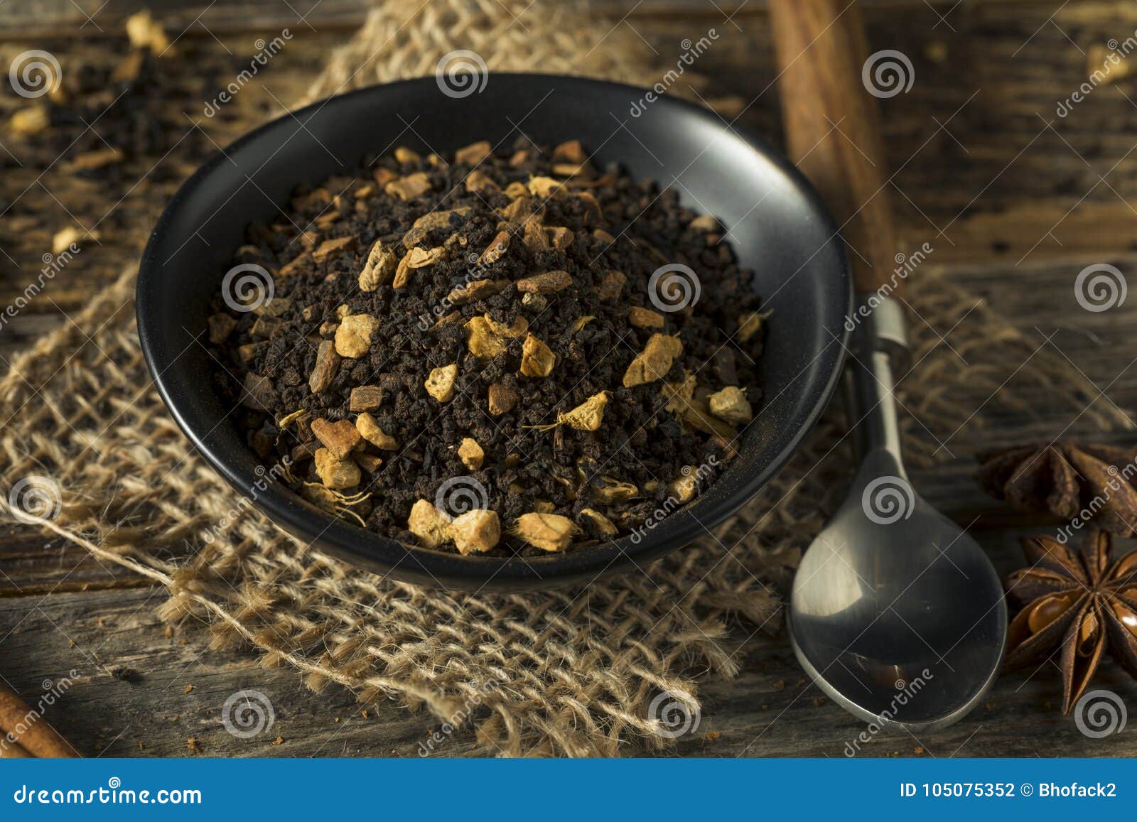 Raw Dry Organic Chai Tea stock photo. Image of nutmeg - 105075352