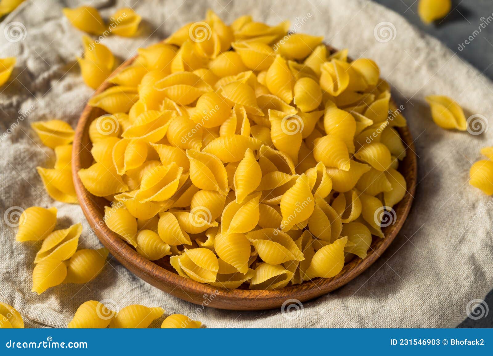 Raw Dry Organic Medium Pasta Shells Stock Image - Image of traditional ...