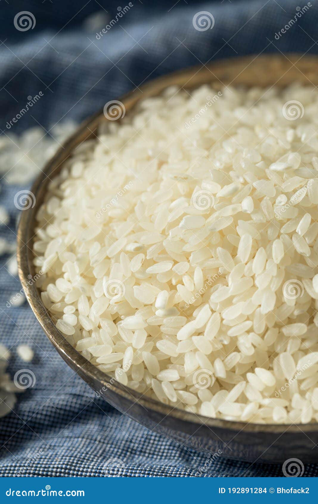 Raw Dry Organic Short Grain White Rice Stock Photo - Image of short ...