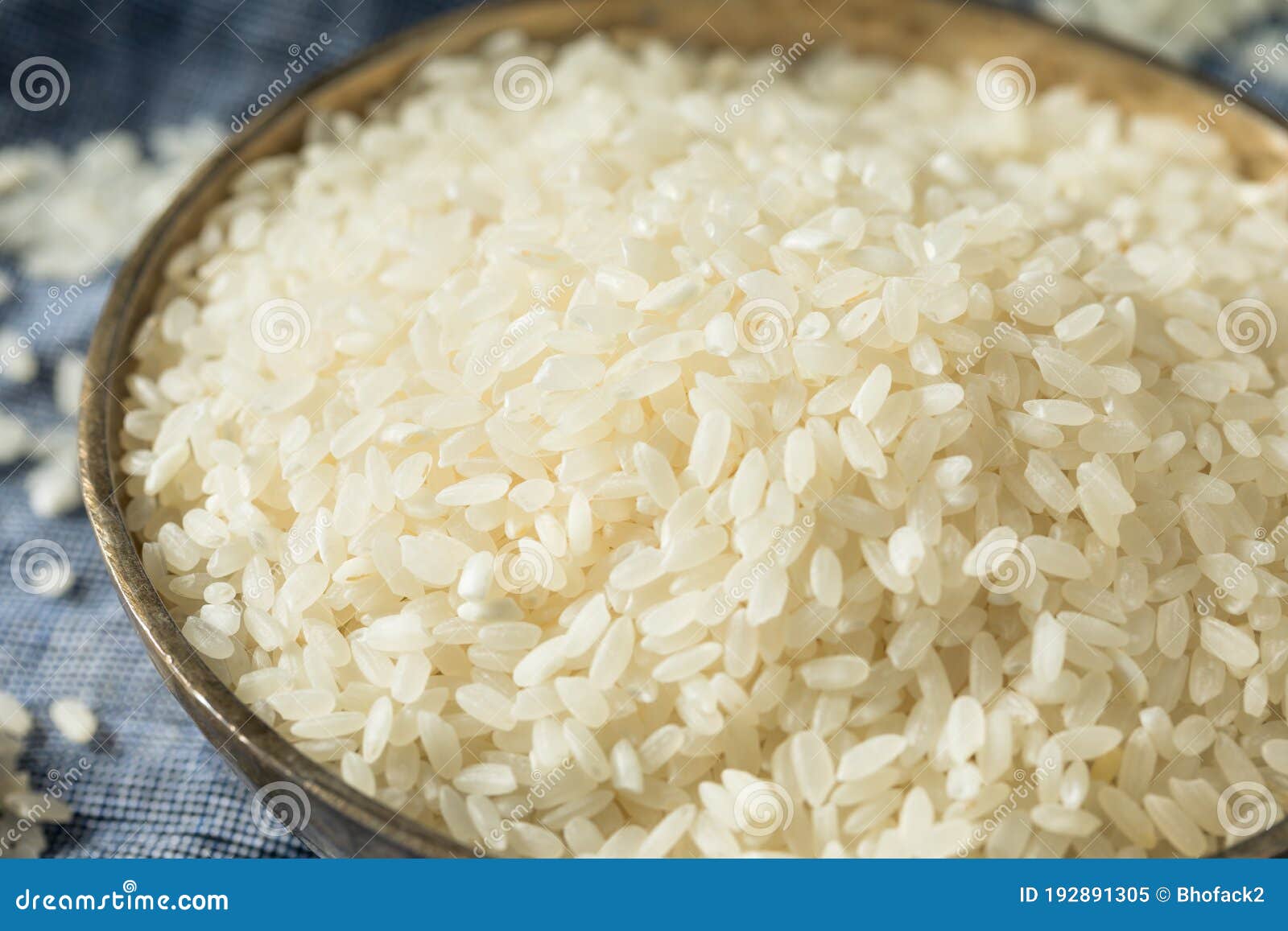 Raw Dry Organic Short Grain White Rice Stock Image - Image of white ...