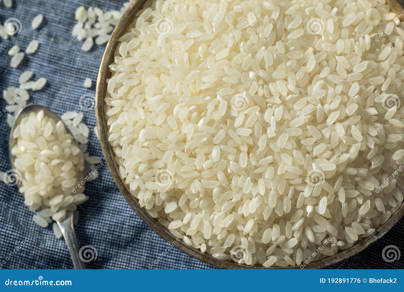 Raw Dry Organic Short Grain White Rice Stock Photo - Image of uncooked ...