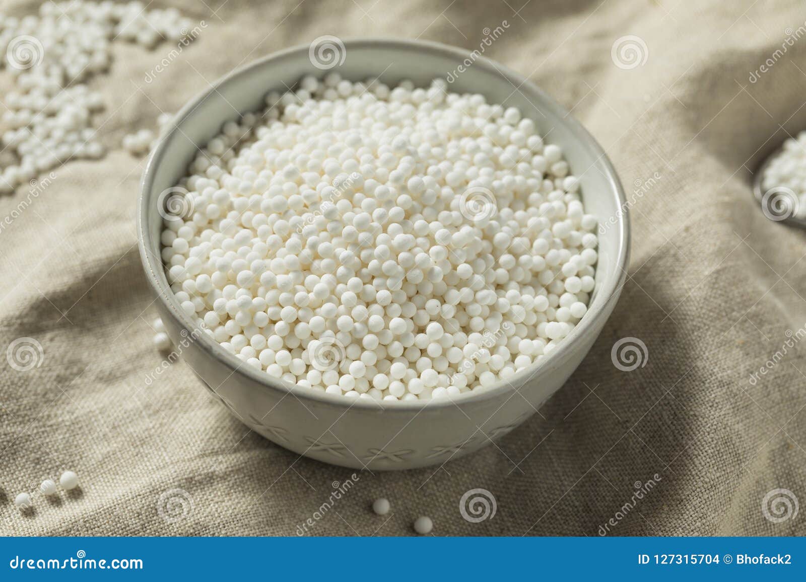 Raw Dry Tapioca Pearls stock photo. Image of grain, small - 127315704