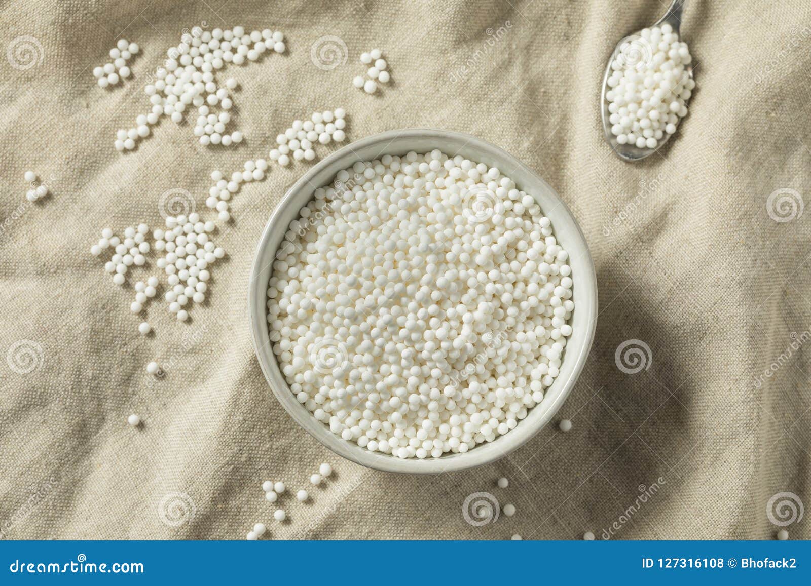 Raw Dry Tapioca Pearls stock photo. Image of small, dessert - 127316108