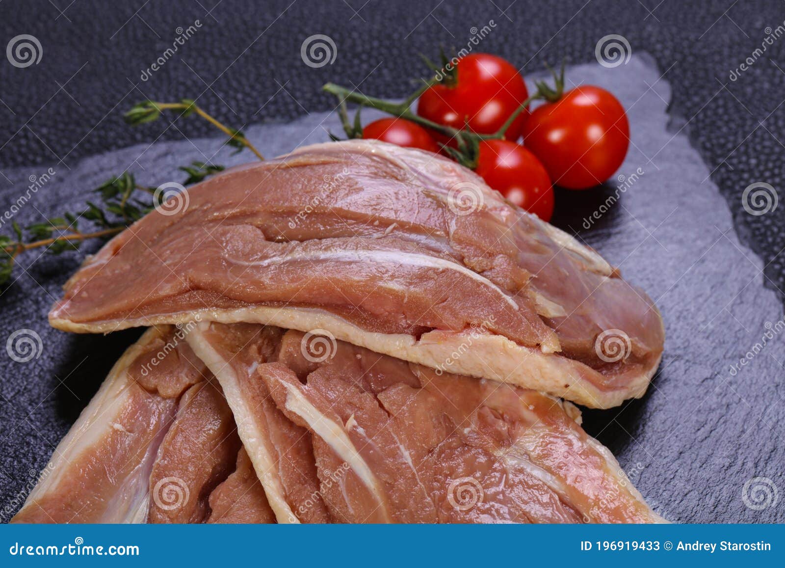 Raw duck breast stock image. Image of dinner, gastronomy - 196919433