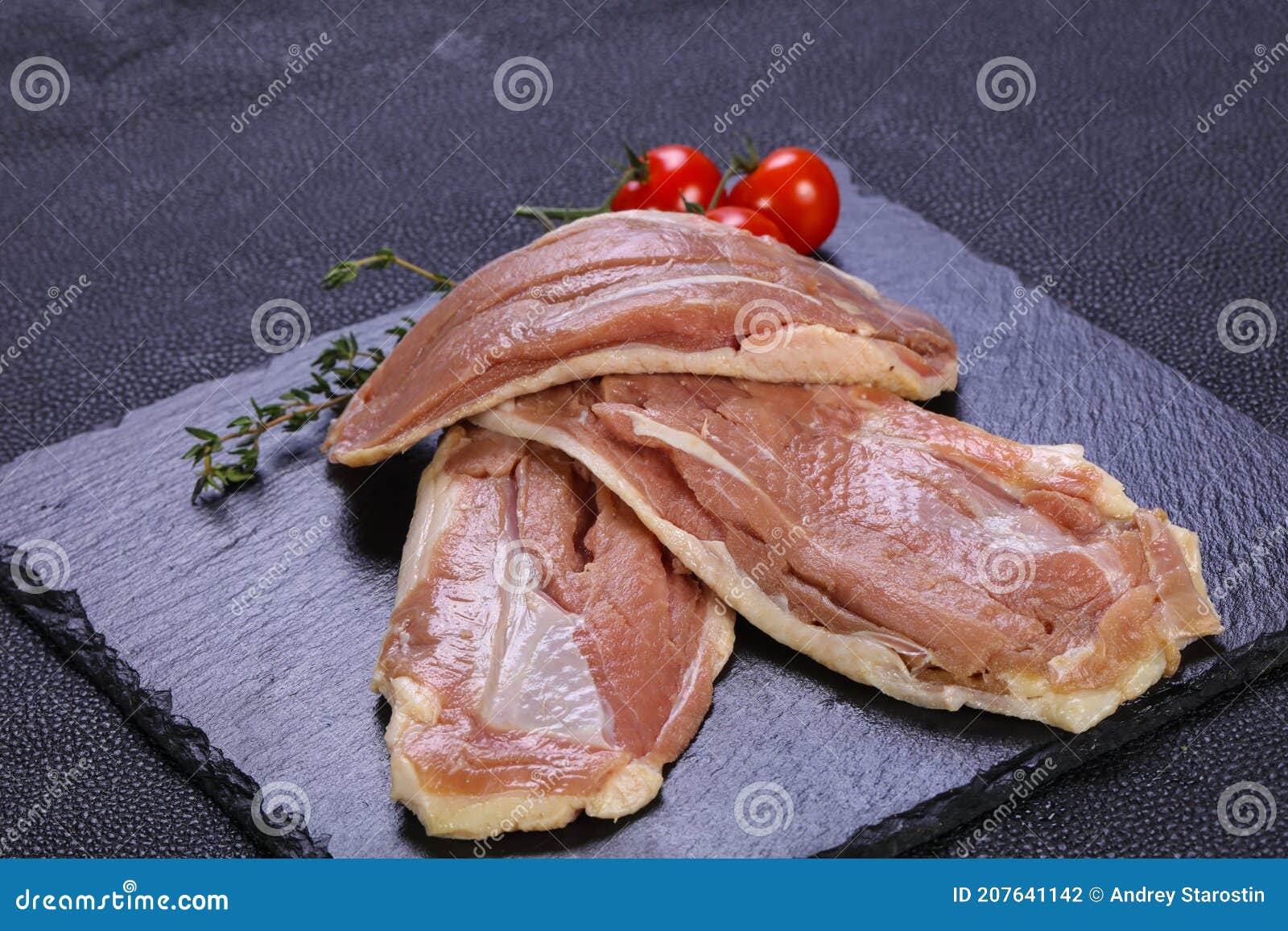 Raw duck breast stock photo. Image of white, meat, fresh - 207641142