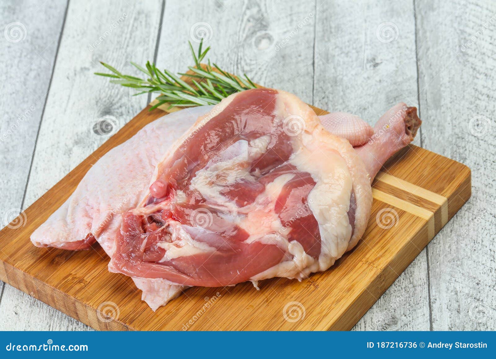 Raw Duck Leg Served Rosemary Stock Photo - Image of ingredient ...