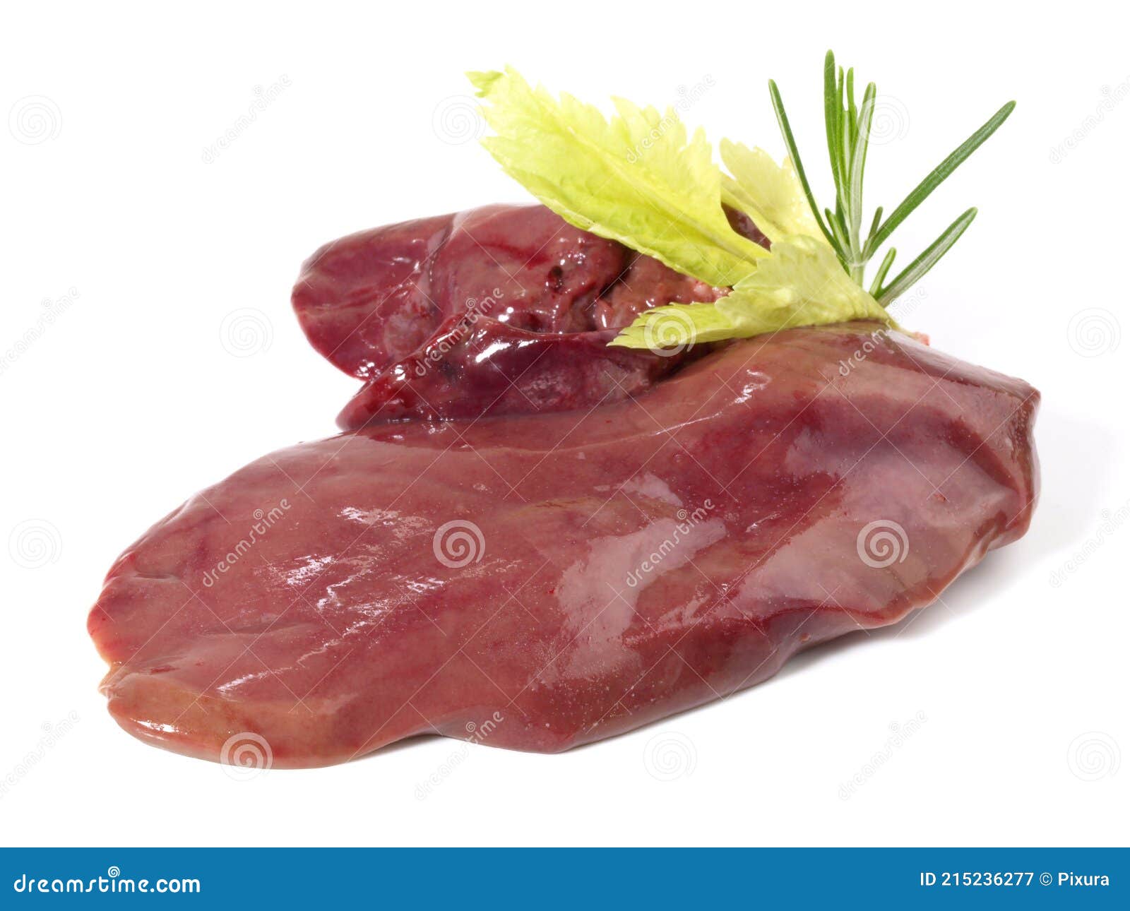 Raw Duck Liver - Isolated on White Background Stock Image - Image of ...
