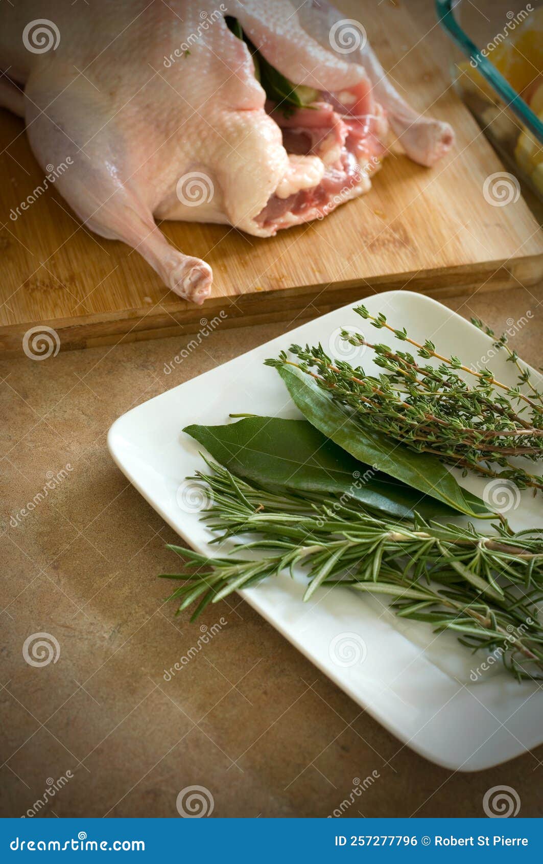 Raw Duck with Vegetables Ready To Be Cooked Stock Photo - Image of ...