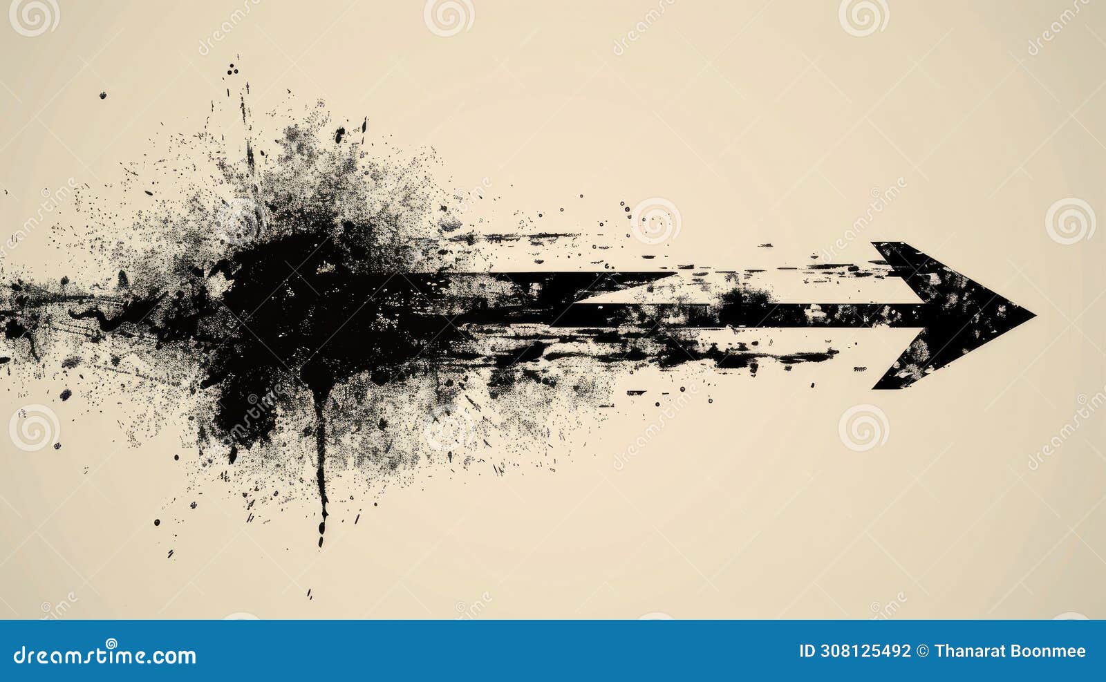 Raw and Edgy Grunge Arrow Vector, Exuding a Rugged and Expressive ...