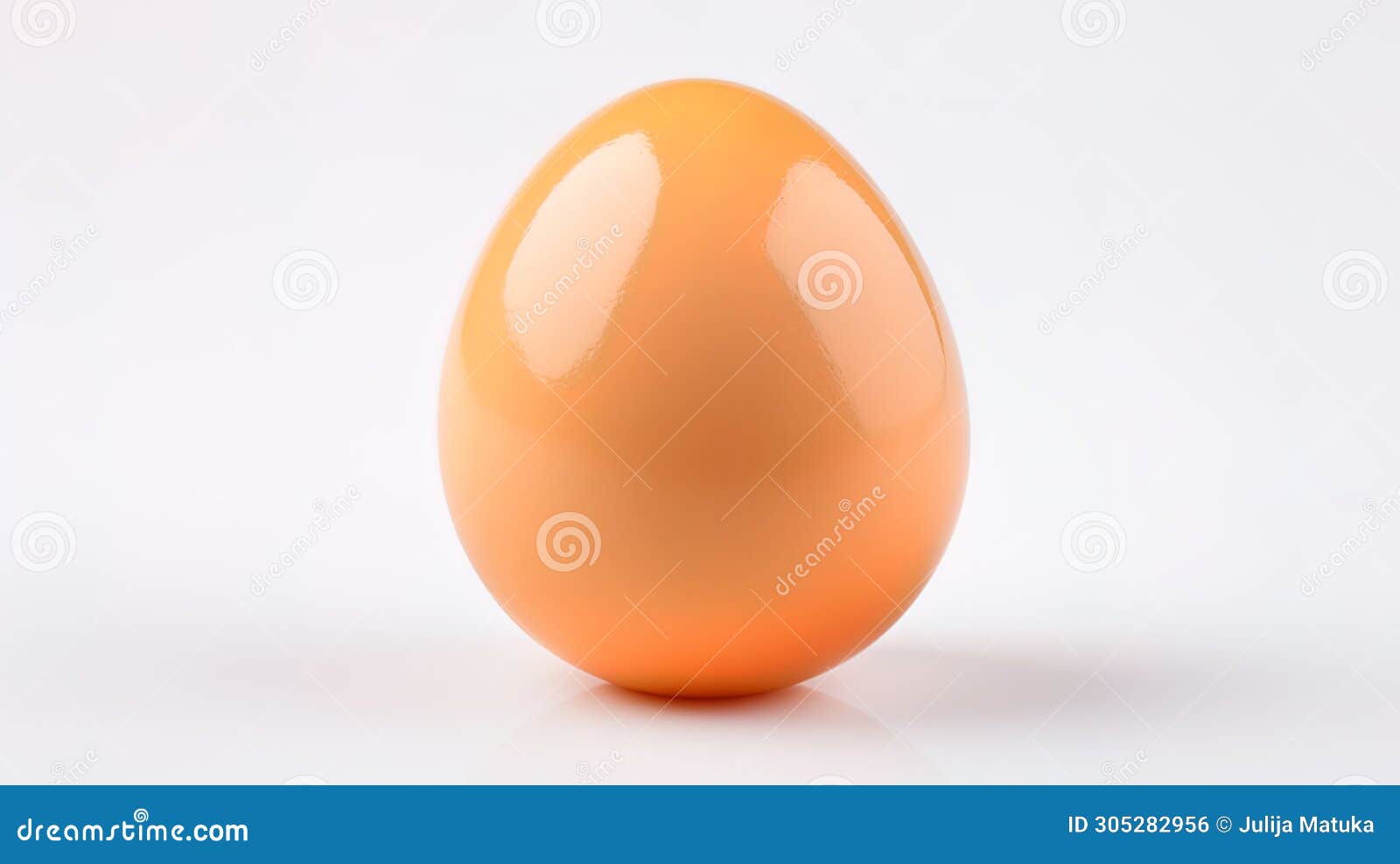 A Raw Egg in a Shell on a White Background Stock Illustration ...
