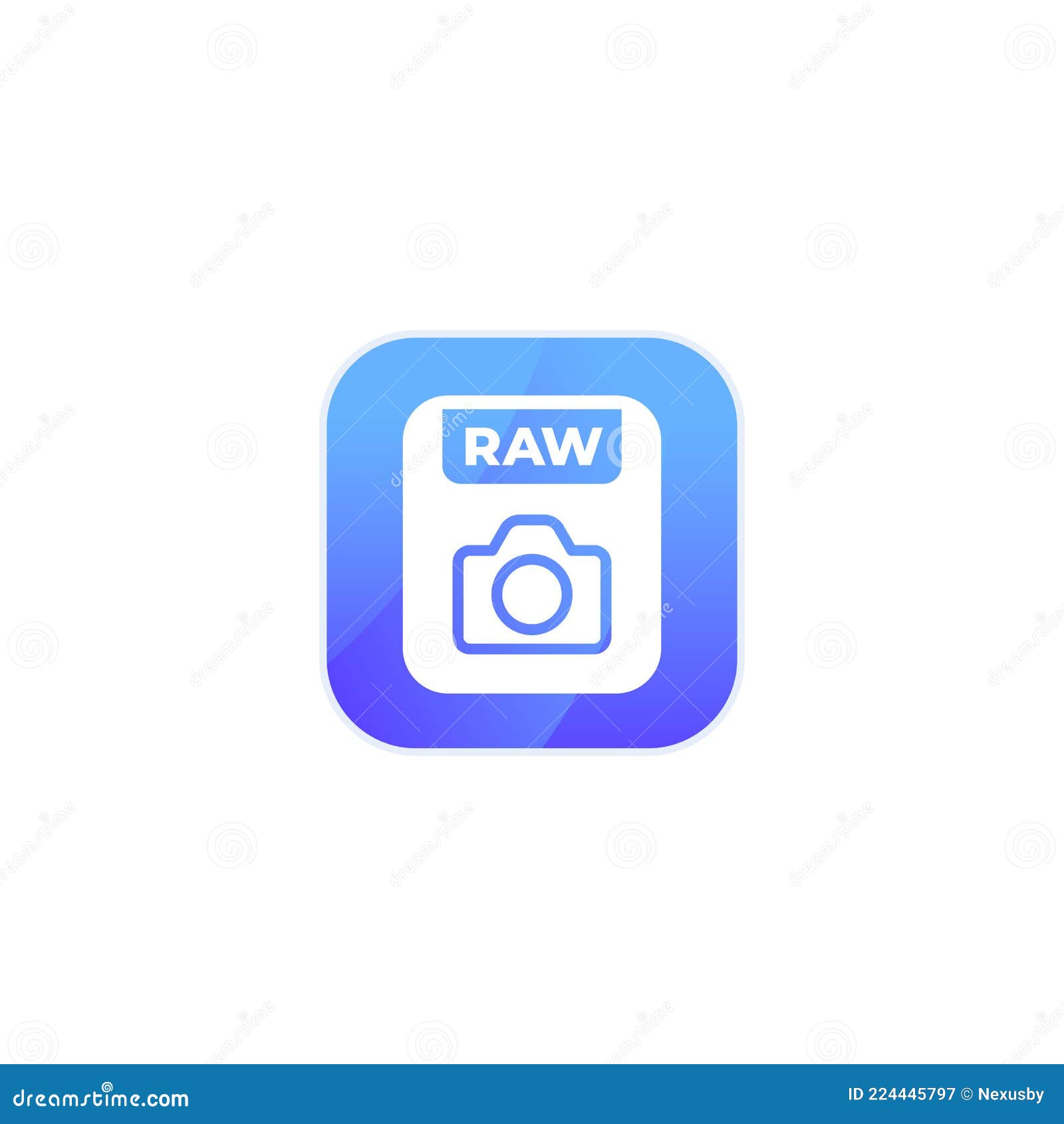 Raw File Icon with Camera, Vector Logo Stock Vector - Illustration of ...