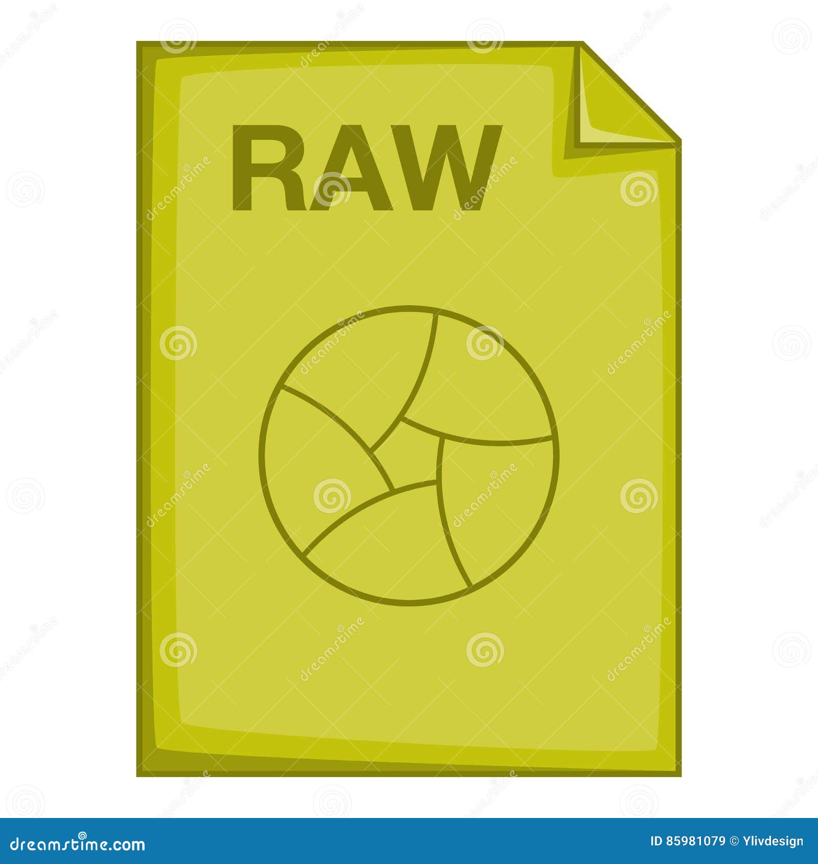 RAW File Icon, Cartoon Style Stock Vector - Illustration of ...