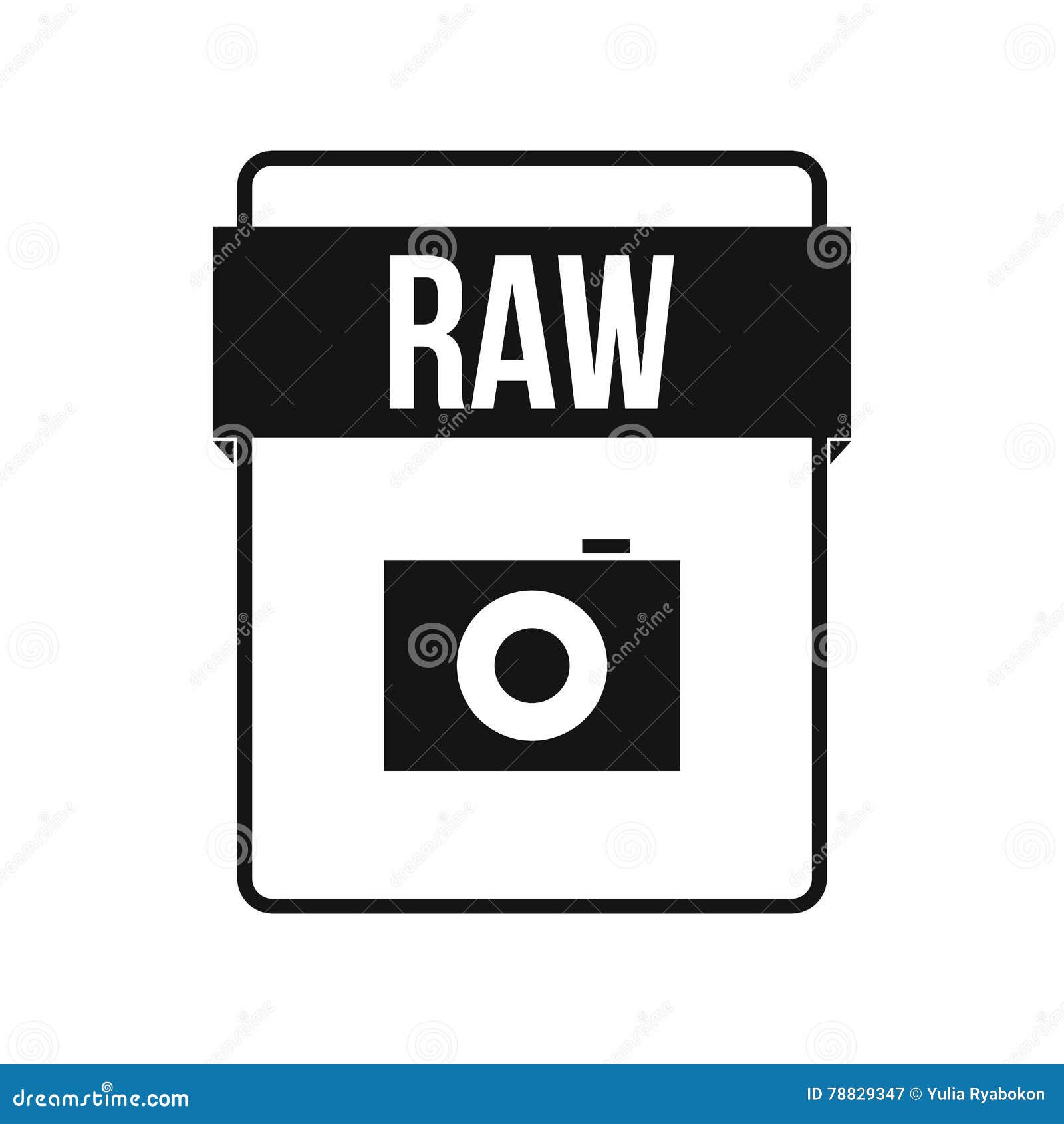 RAW File Icon, Simple Style Stock Vector - Illustration of sheet ...
