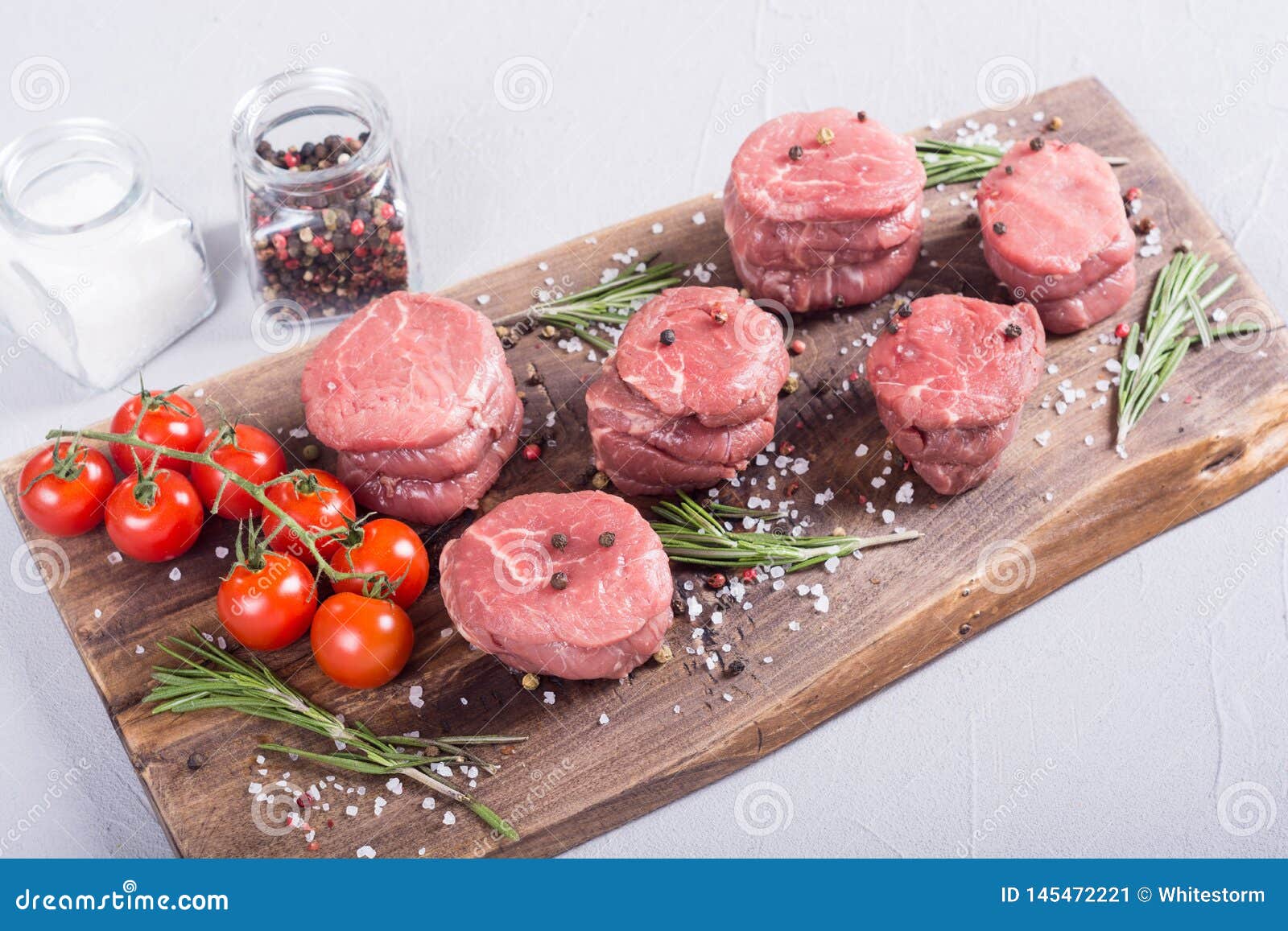 Raw filet mignon stock image. Image of pepper, gourmet - 145472221
