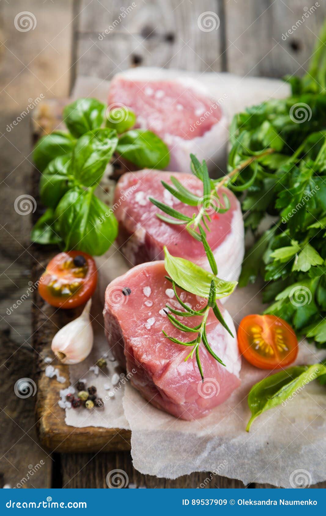 Raw Filet Mignon Meat Cuts with Spice and Herbs Stock Image - Image of ...