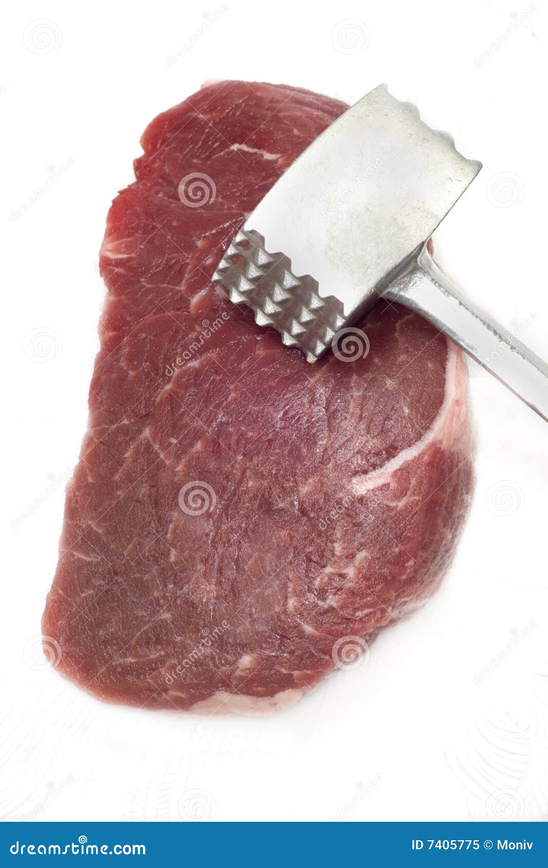 Raw Filet Mignon and Meat Tenderizer Stock Image - Image of pounder ...
