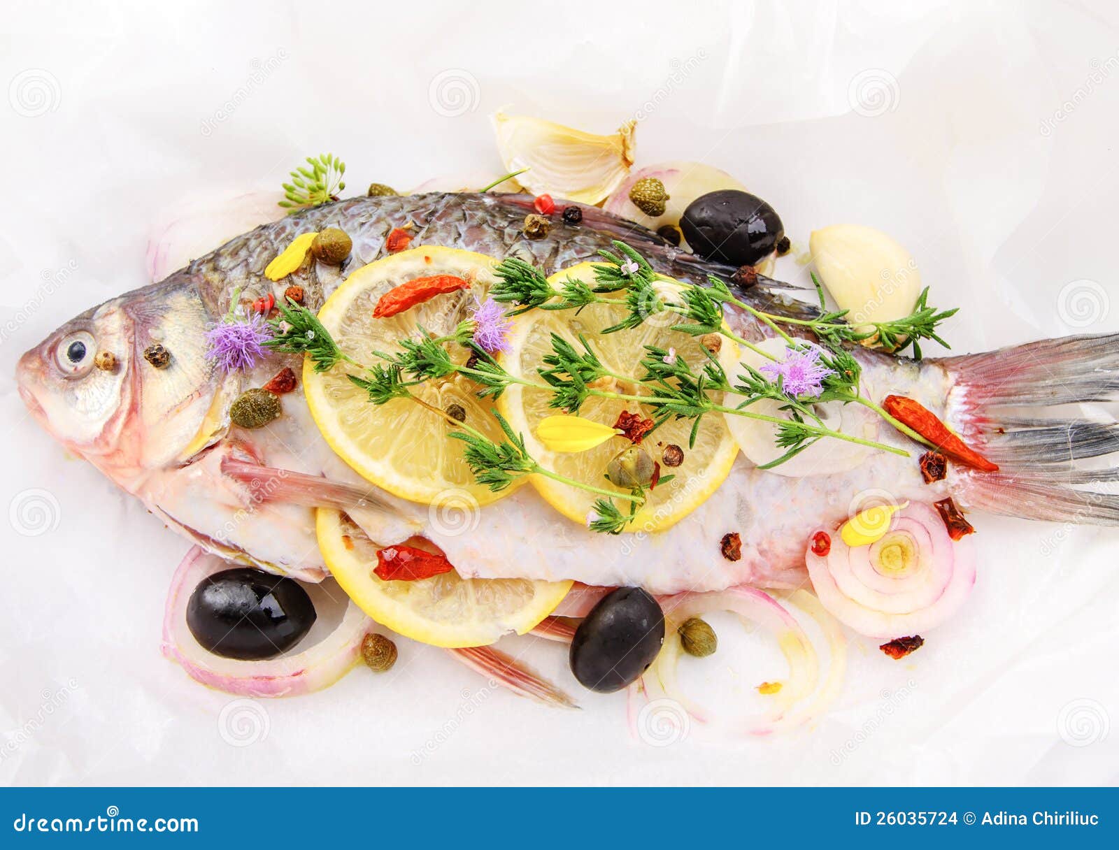 Raw fish stock photo. Image of ingredient, cooking, fish - 26035724