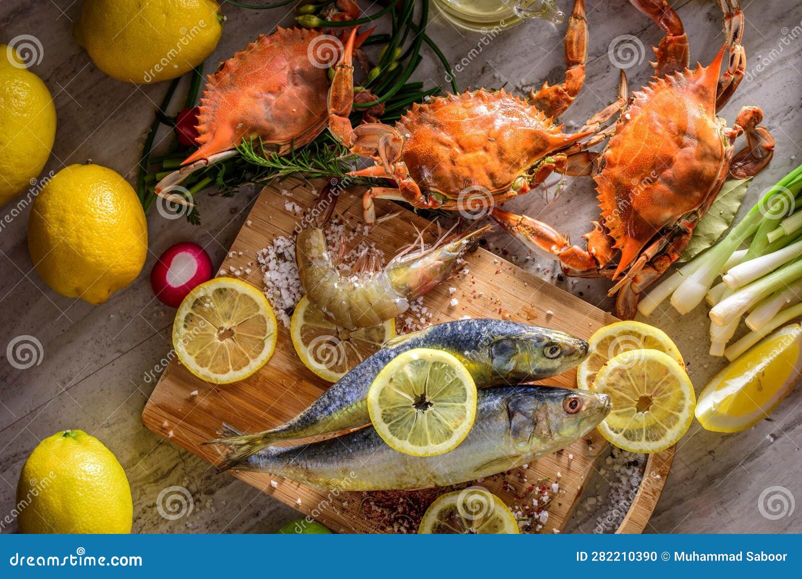 Seafood Sensation: Fresh Fish and Shellfish Seasoned with Sea Salt and ...