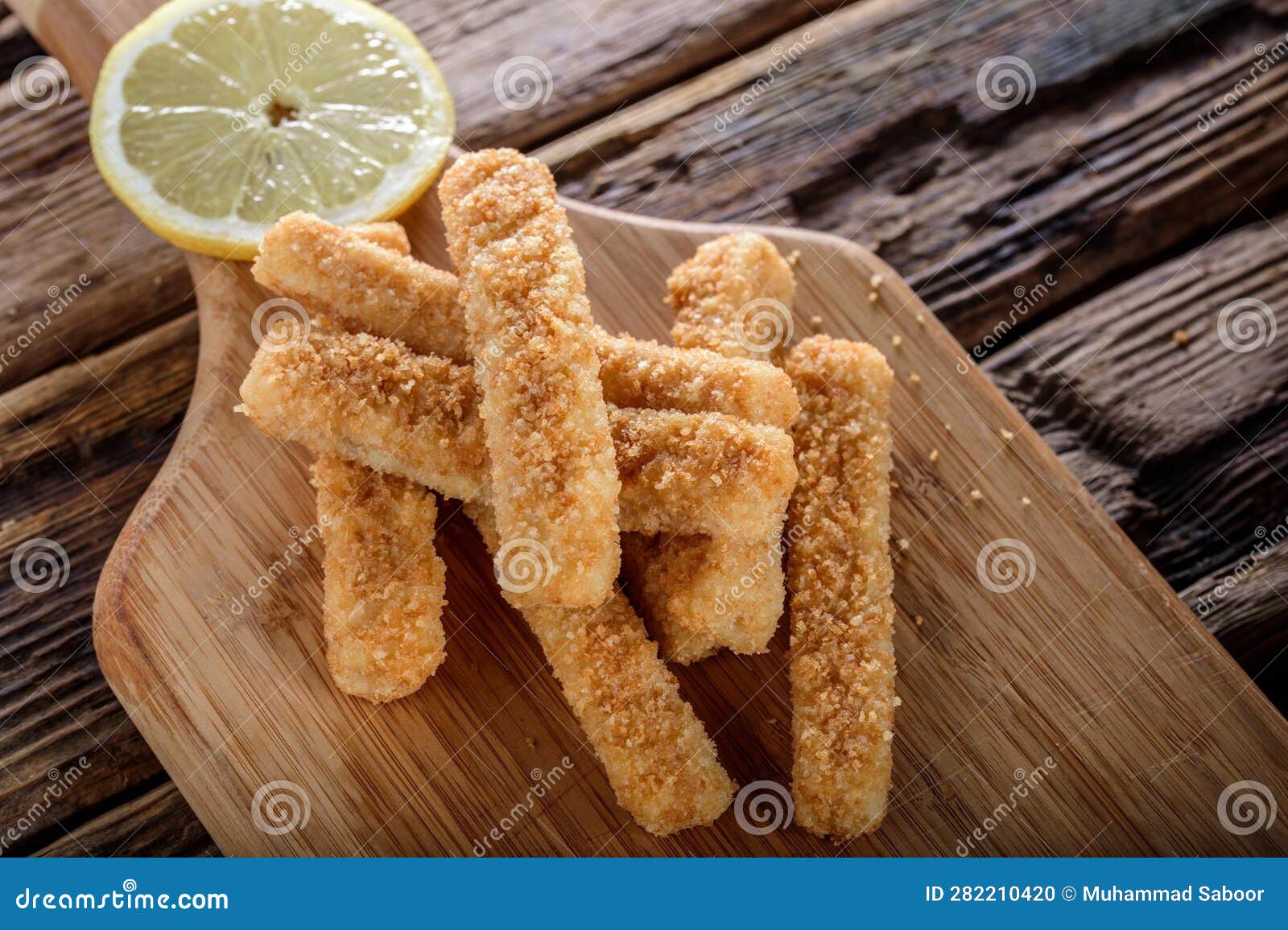 Crispy and Zesty: Panko-Breaded Fish Sticks with Lemon in Exquisite 4K ...