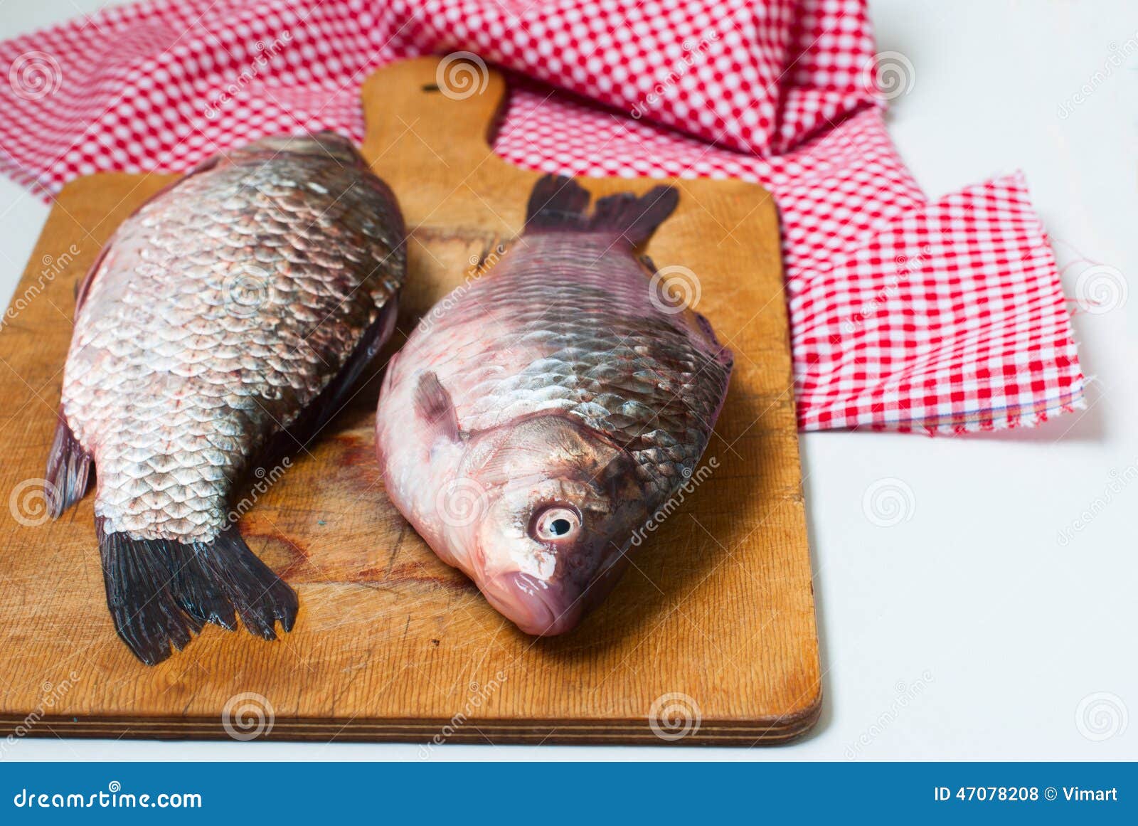 Raw Fish Carp on Boards for Cutting Stock Photo - Image of dinner ...