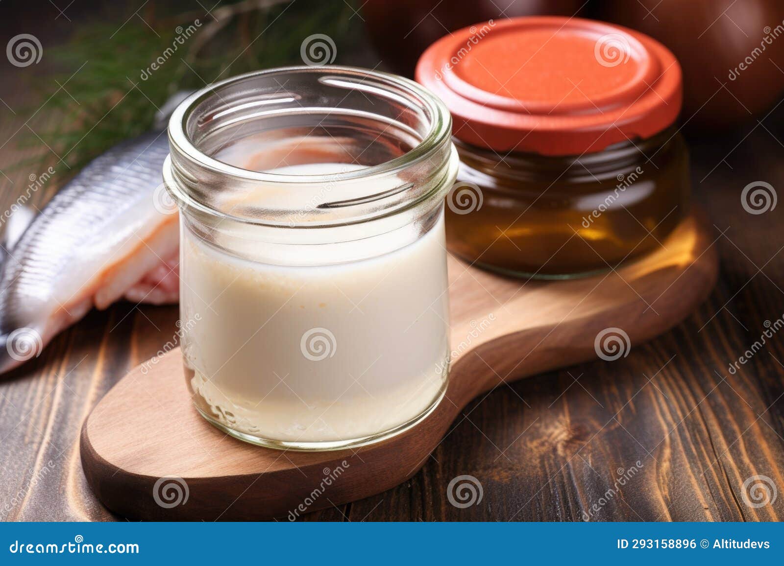 Raw Fish Emulsion in a Glass Jar Stock Photo - Image of fertilizer ...