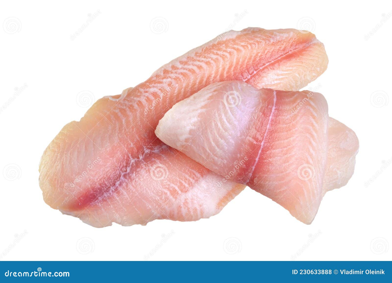 Raw Fish Fillet.Isolated Objects on a White Background Stock Photo ...