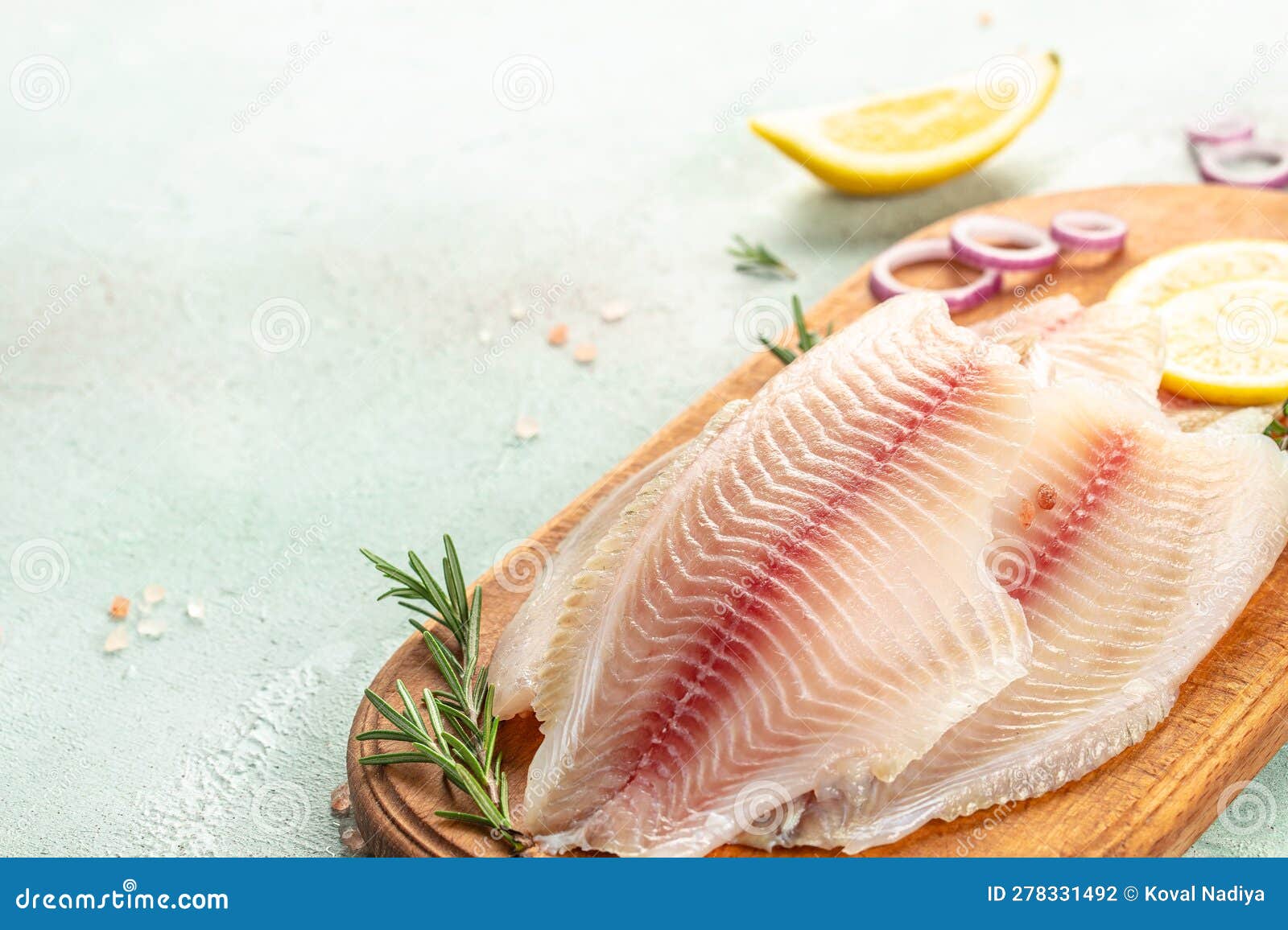 Fillet Of White Sea Fish With Vegetables And Edible Flowers. Generative ...