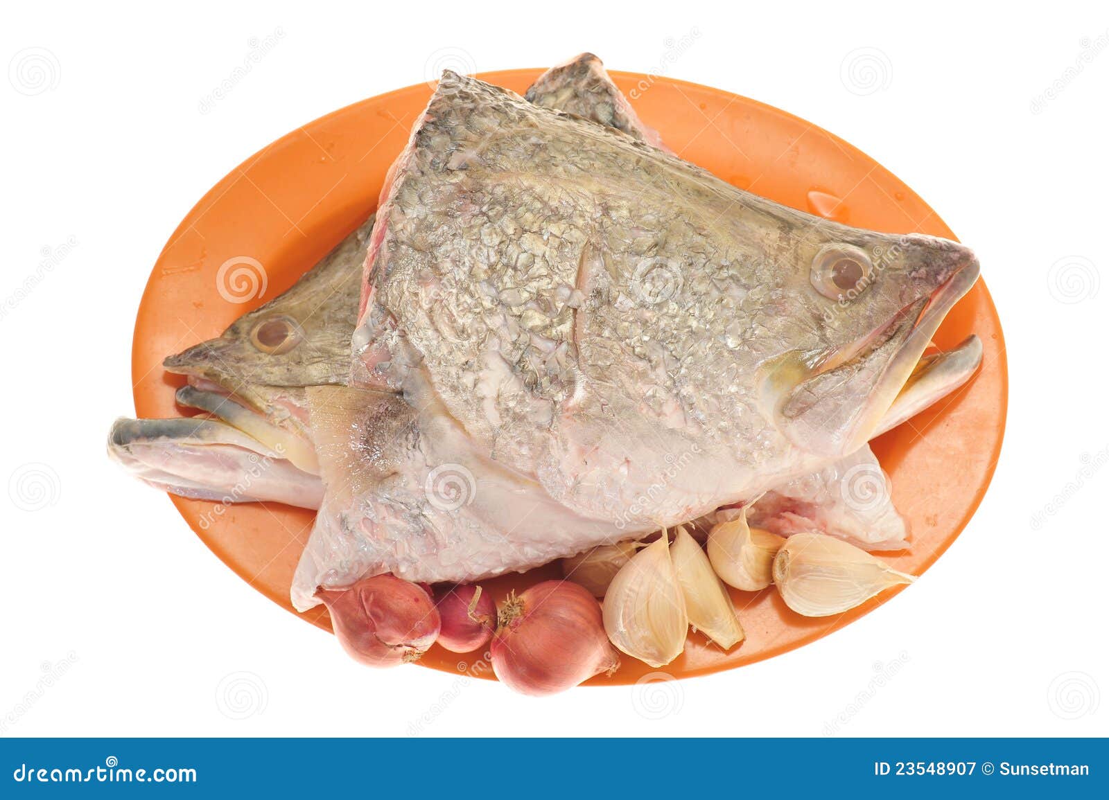 Raw Fish Head stock image. Image of detail, slice, chef - 23548907