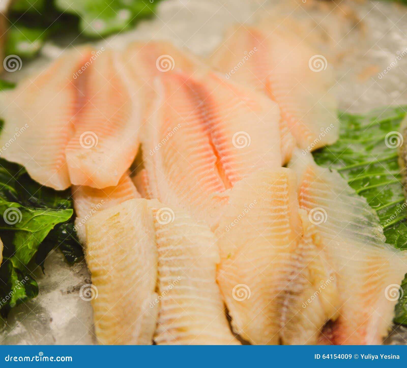 Raw Fish Meat on Ice Seamarket Stock Image - Image of mediterranean ...