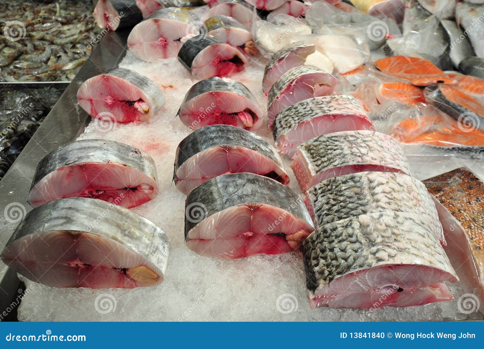 Raw fish meats stock photo. Image of meat, food, seafood - 13841840