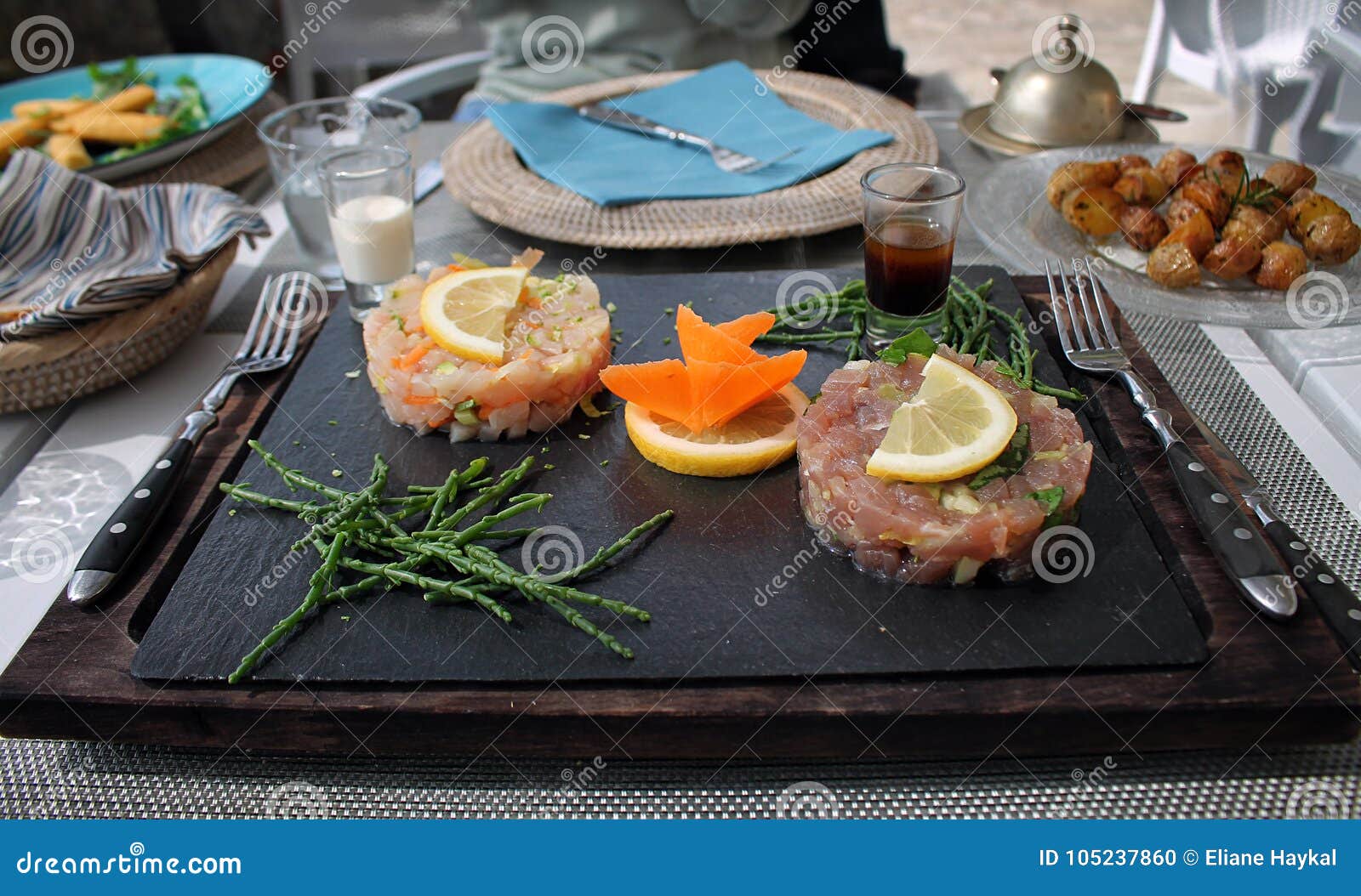 Raw Fish Platter stock photo. Image of food, kitchen - 105237860
