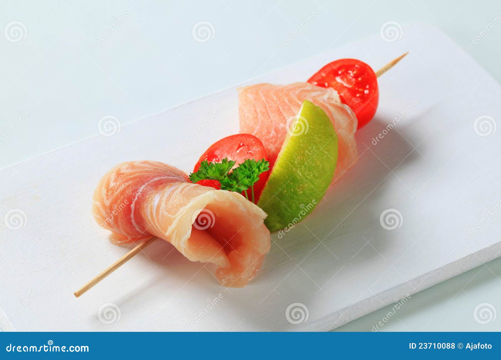 Raw fish skewer stock photo. Image of alaska, food, cutting - 23710088
