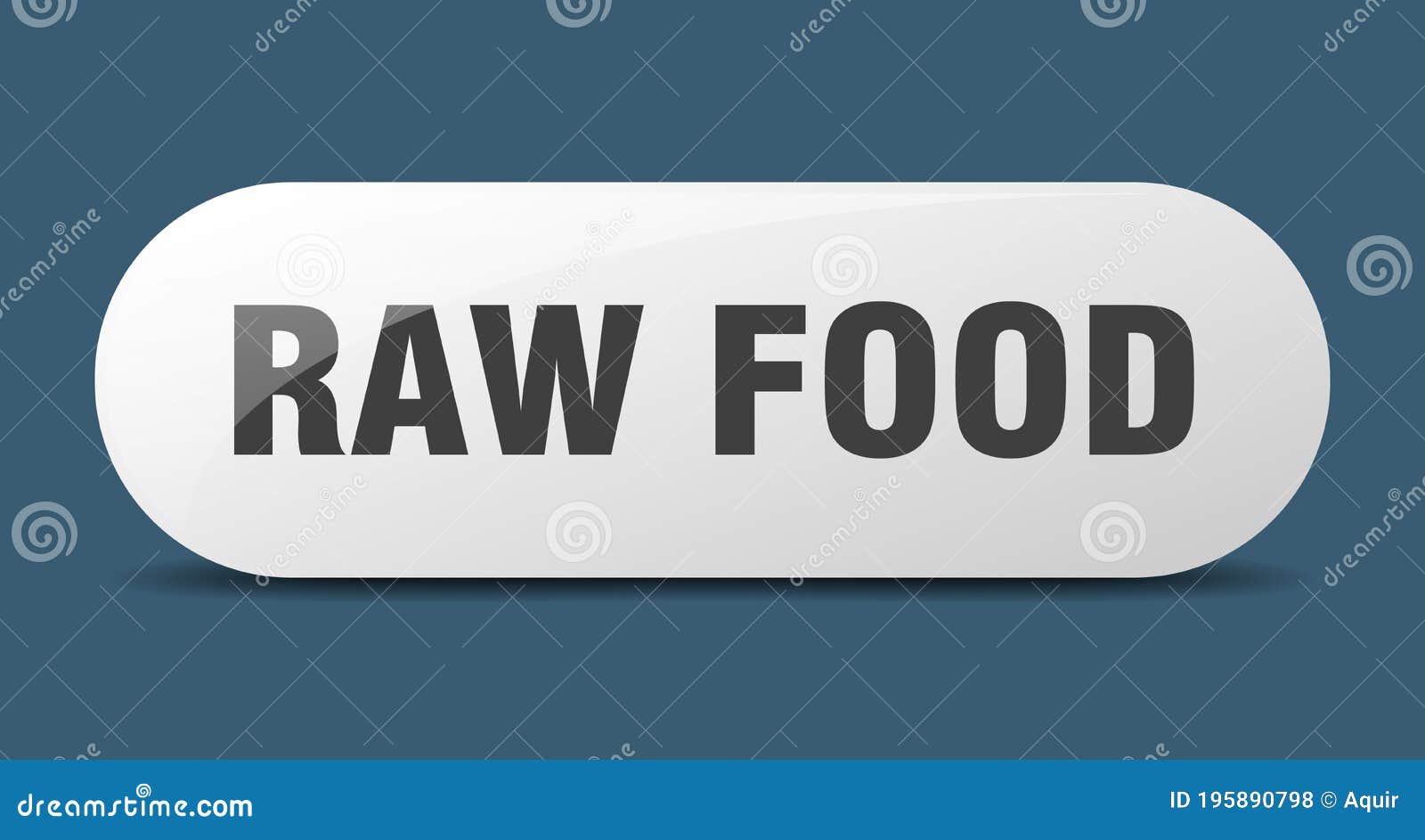 Raw Food Button. Raw Food Sign. Key. Push Button Stock Vector ...