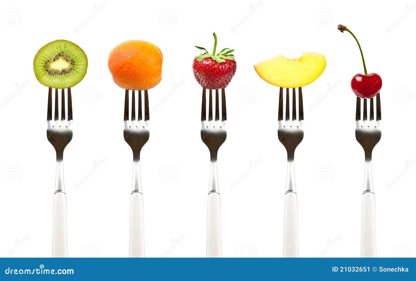 Raw Food. Fruits on forks stock image. Image of isolated - 21032651