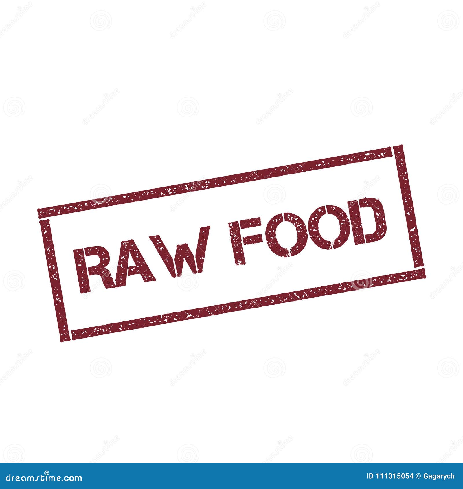 Raw Food Rectangular Stamp. Stock Vector - Illustration of background ...