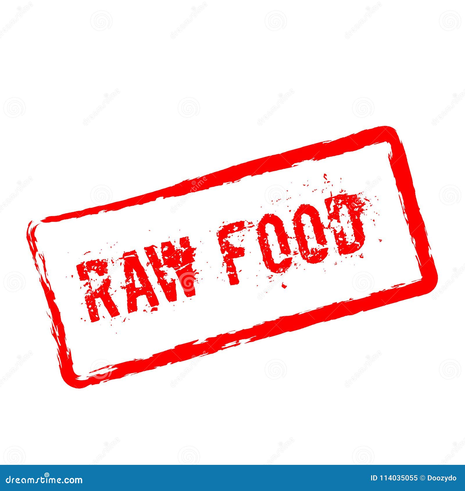 Raw Food Red Rubber Stamp Isolated on White. Stock Vector ...