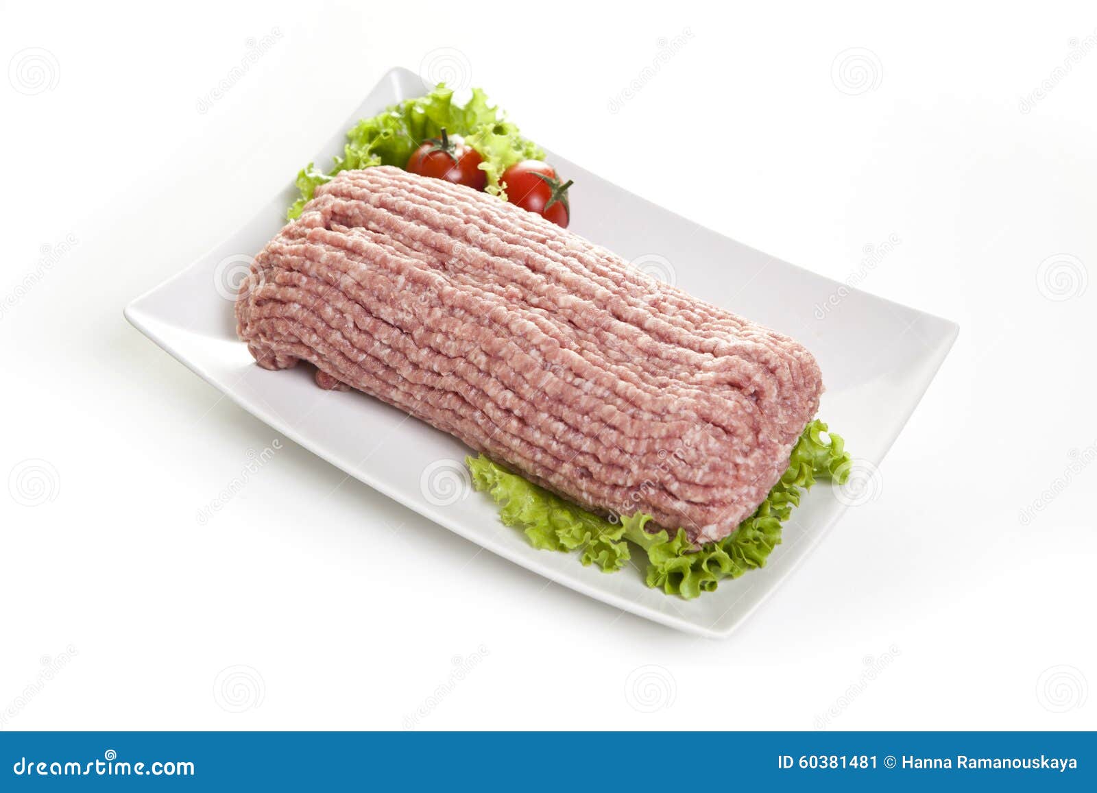 Forcemeat Isolated on a White Background Stock Image - Image of green ...