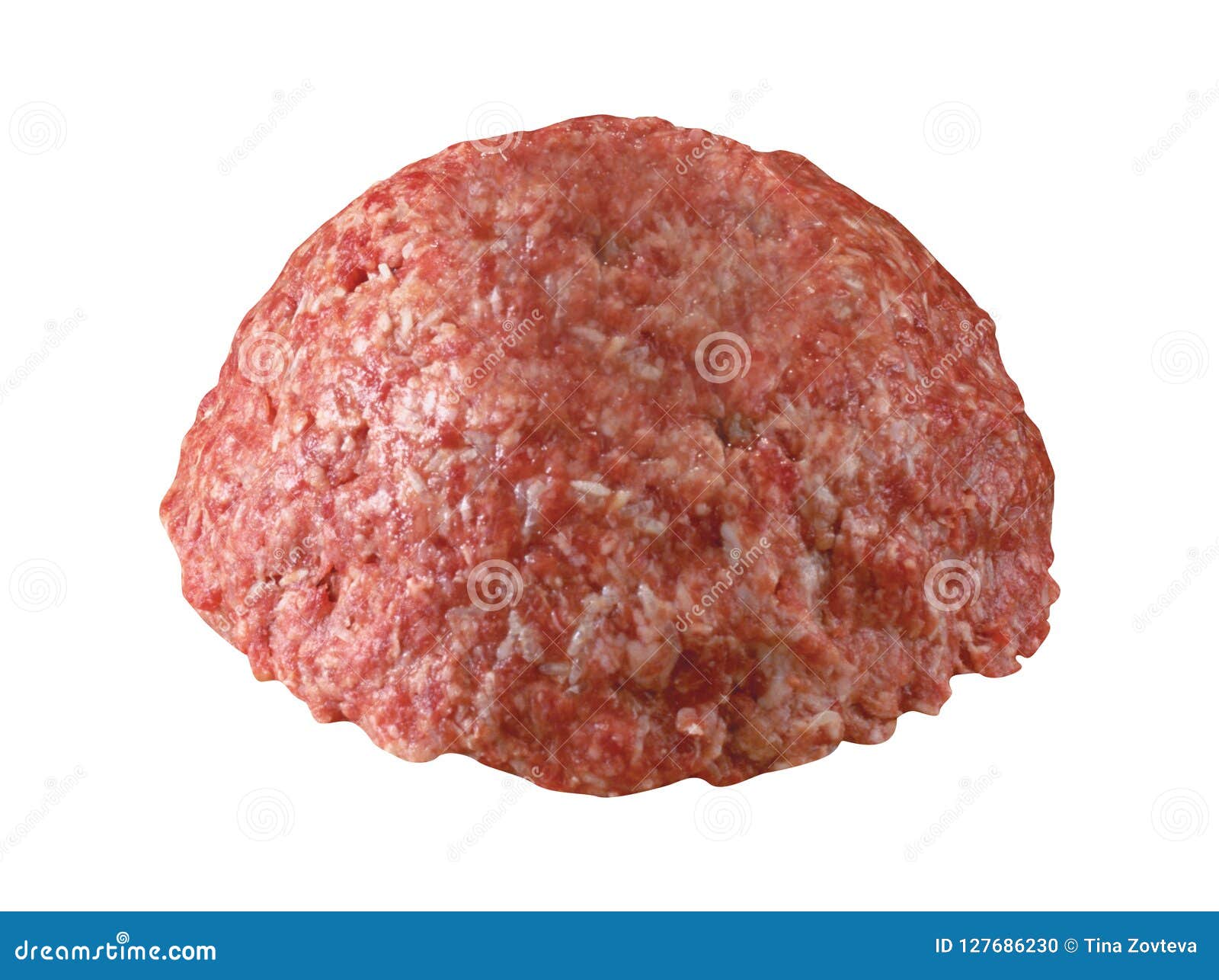 Raw forcemeat on white stock photo. Image of product - 127686230