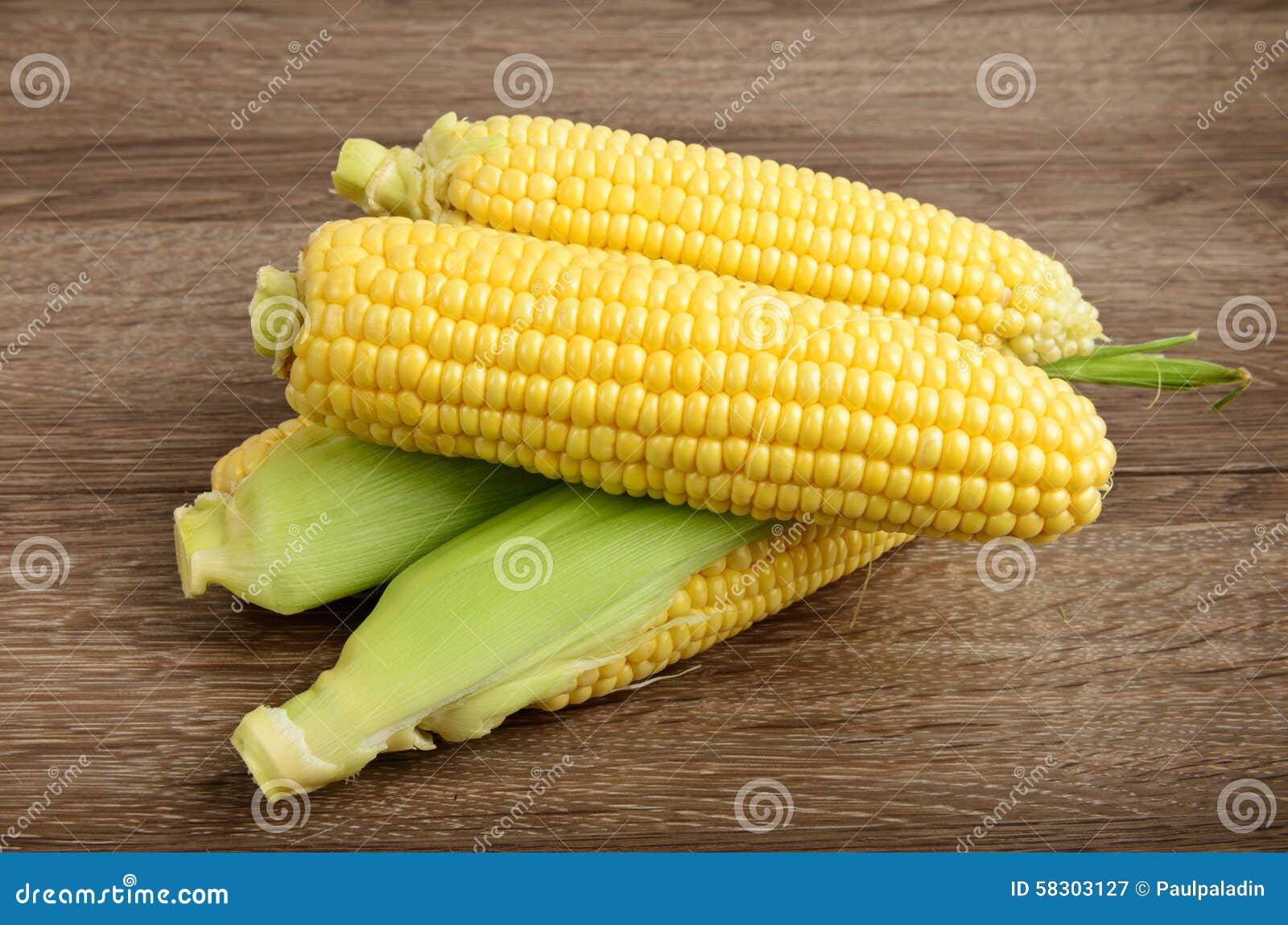 Raw fresh corn stock image. Image of yellow, agriculture - 58303127